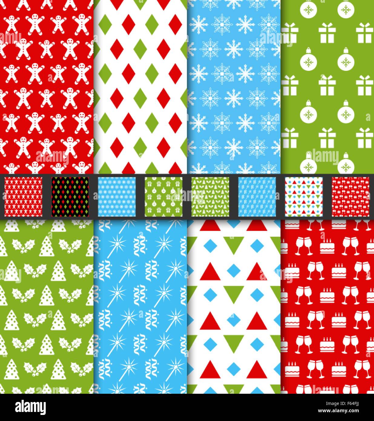 Set Seamless Textures for Winter Holidays Stock Vector Image & Art - Alamy