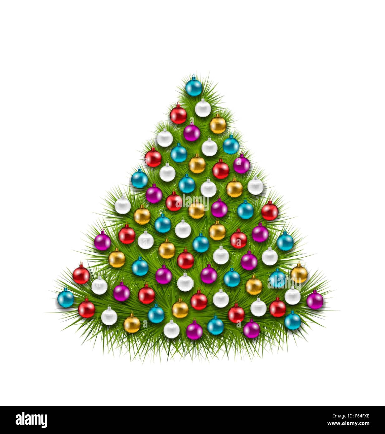 Colorful christmas tree balls Cut Out Stock Images & Pictures - Alamy