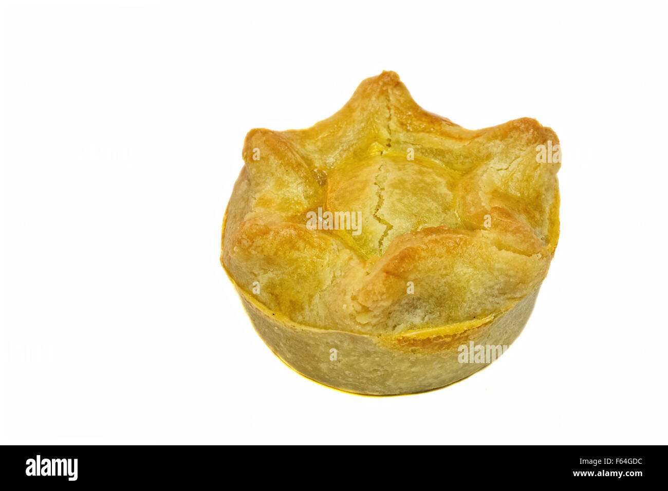 small meat pie, pasty on white background Stock Photo - Alamy