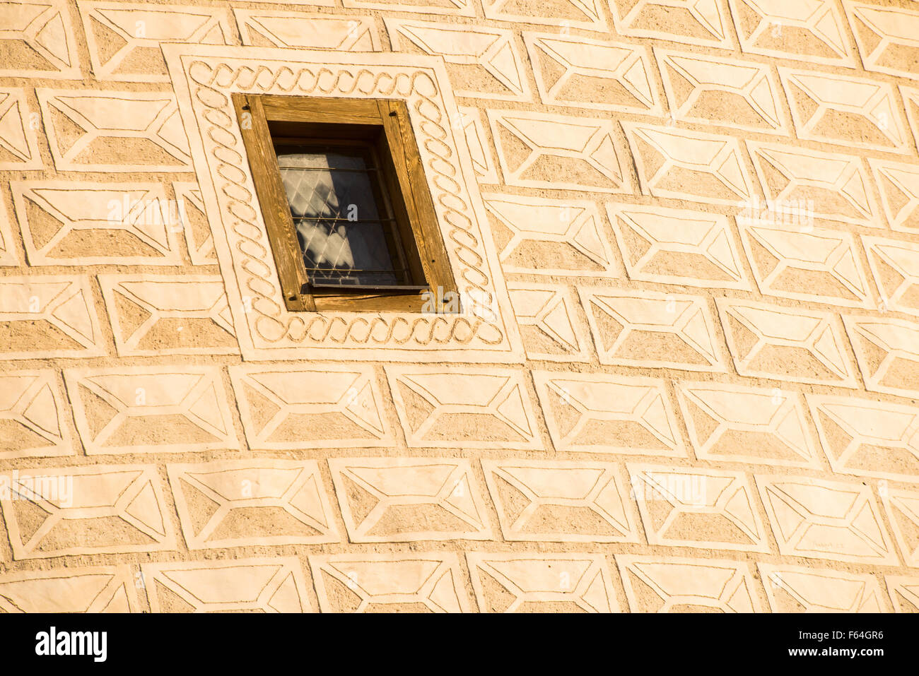 Old window with bars. Window in the castle Stock Photo - Alamy