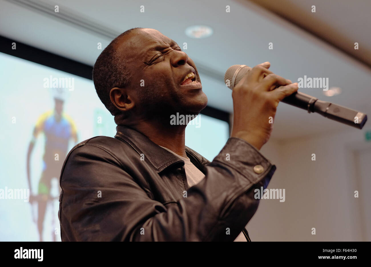 London, UK. 11th Nov, 2015. Rwandan singer songwriter Jean-Paul Samputu ...