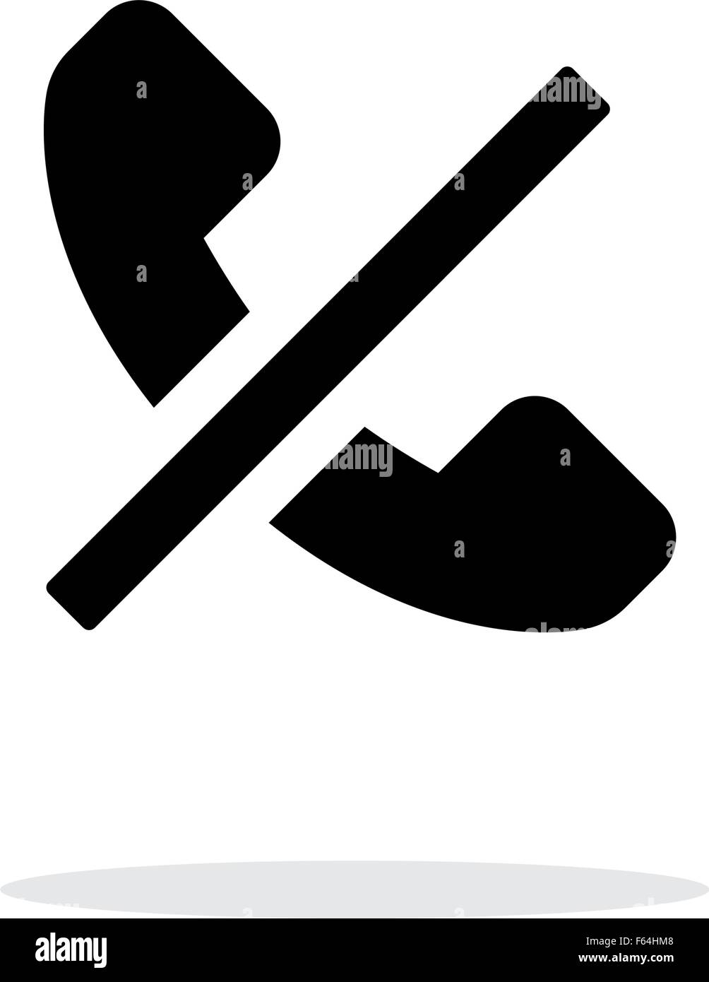 No call simple icon on white background Stock Vector Image & Art - Alamy