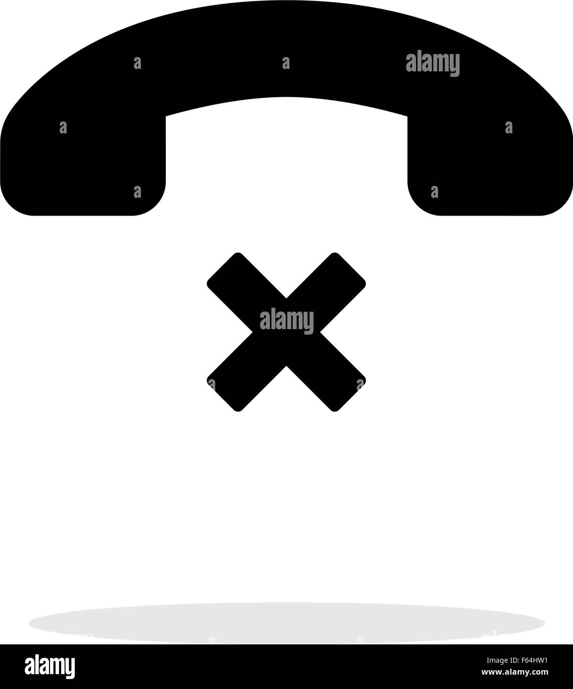 Decline call simple icon on white background Stock Vector Image & Art ...