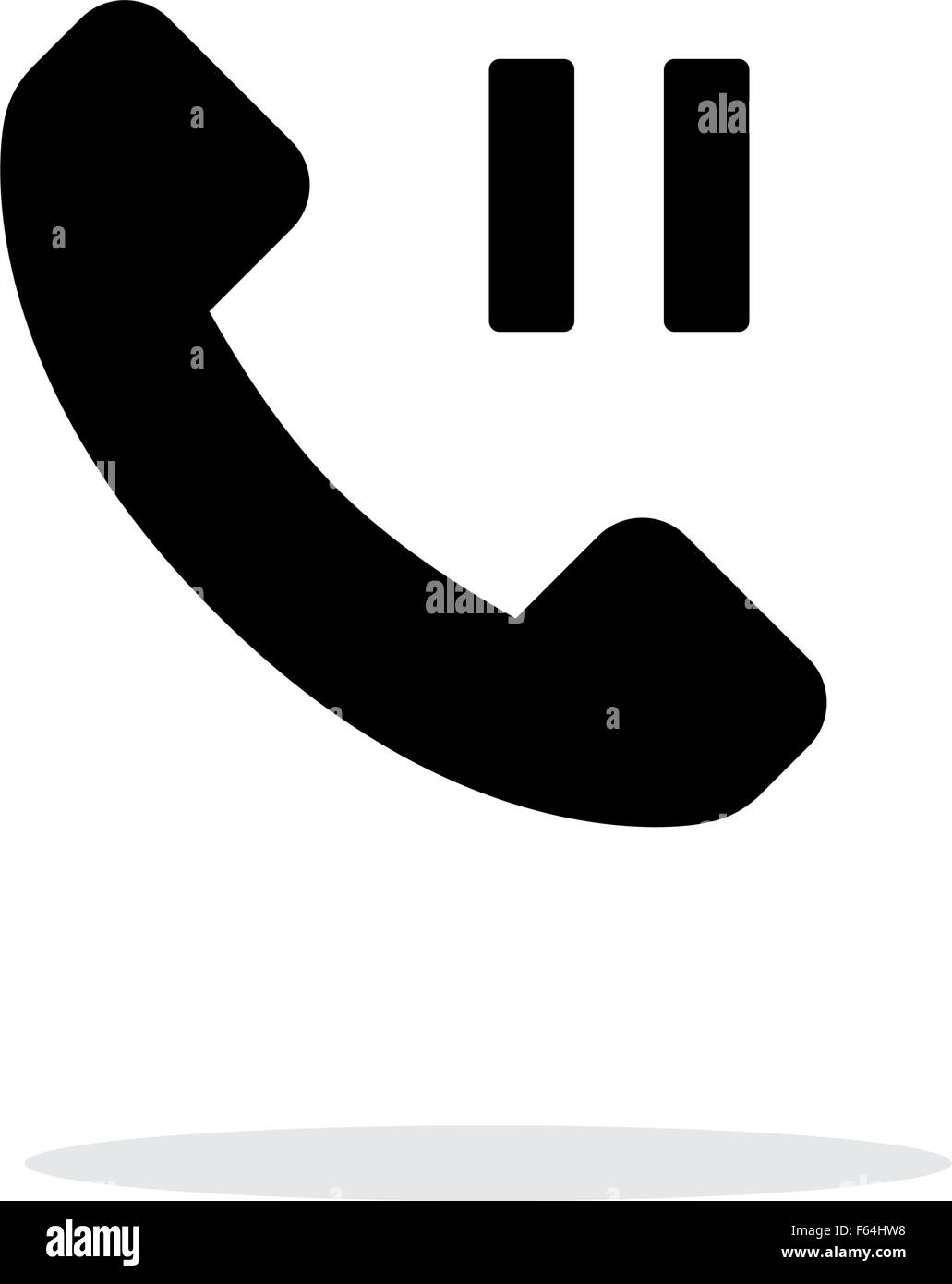 Phone call pause simple icon on white background Stock Vector Image ...