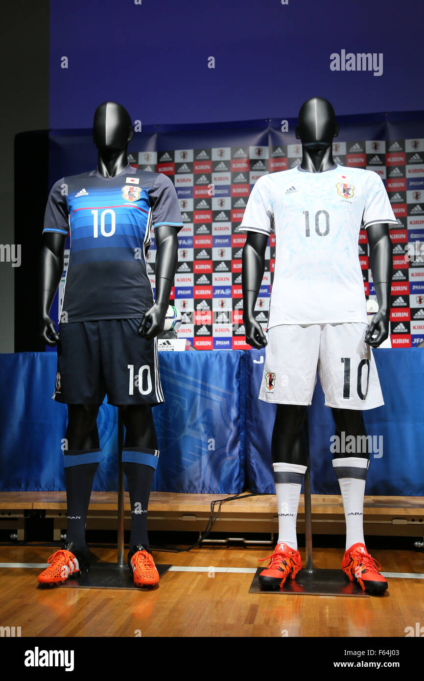 Tokyo, Japan. 5th Nov, 2015. Men's new home and away kit (JPN) Football ...
