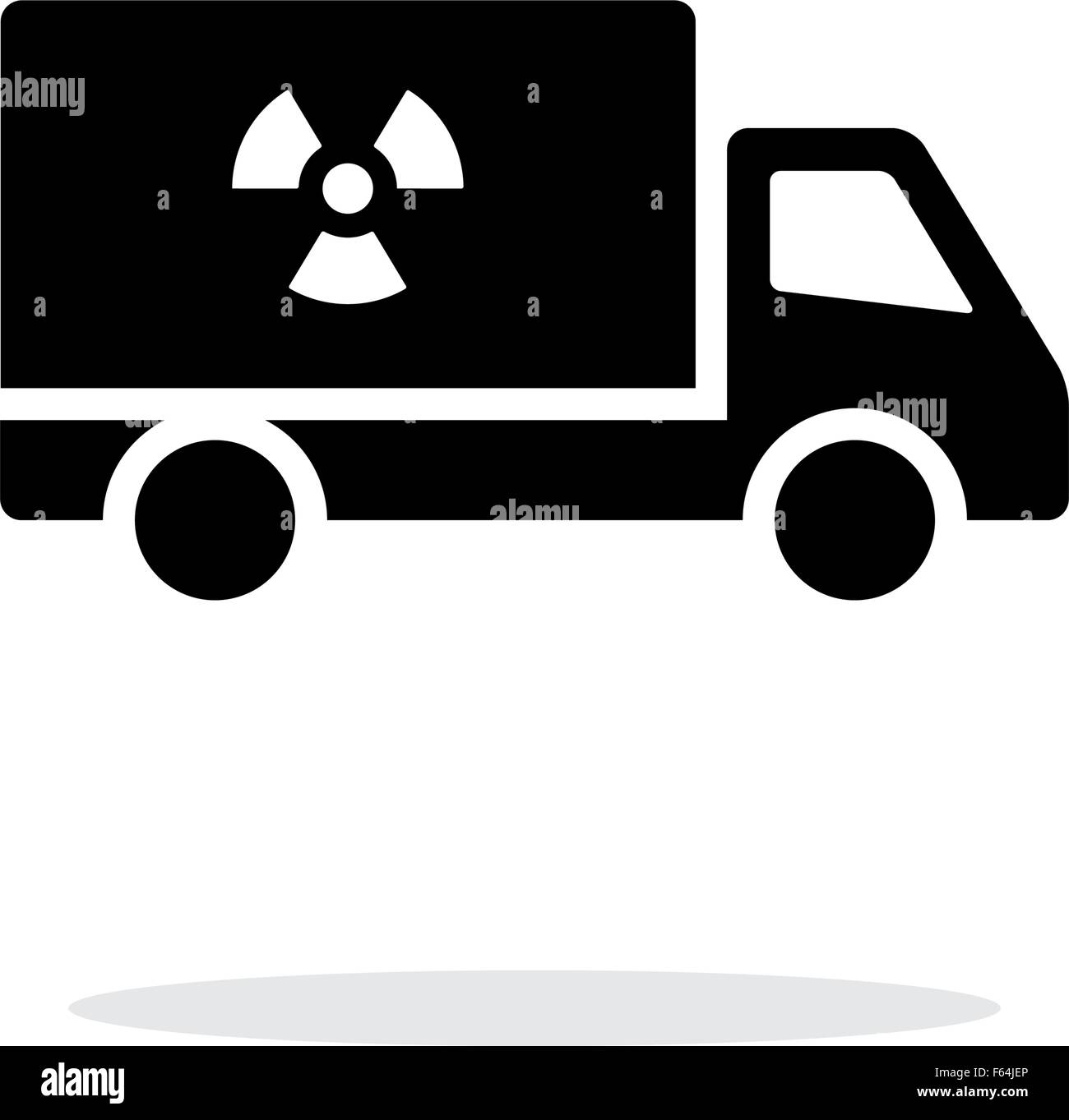 Truck with radiation simple icon on white background Stock Vector Image ...