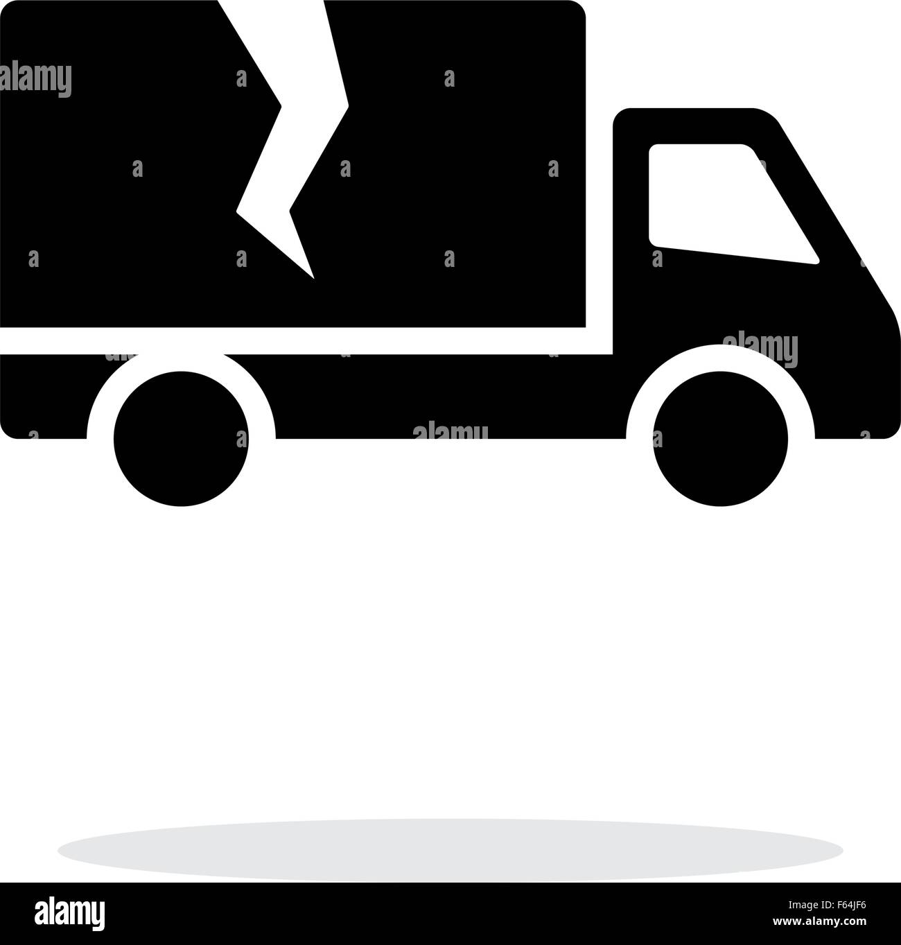 Damaged truck simple icon on white background Stock Vector Image & Art ...