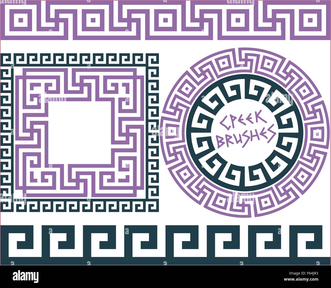 Ancient greek frame patterns Stock Vector Images - Alamy