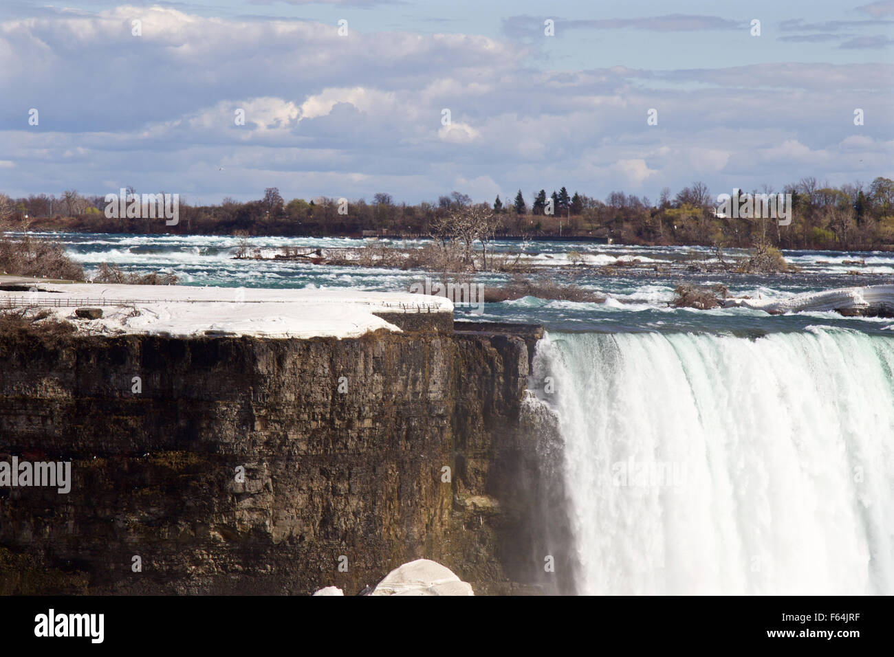 View on the beautiful waterfall and rocks Stock Photo - Alamy