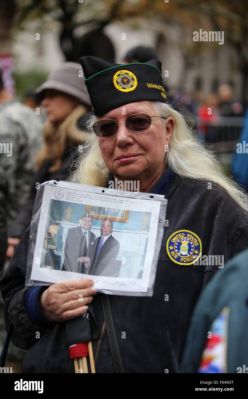 New York City, United States. 10th Nov, 2015. Daughter of veteran ...
