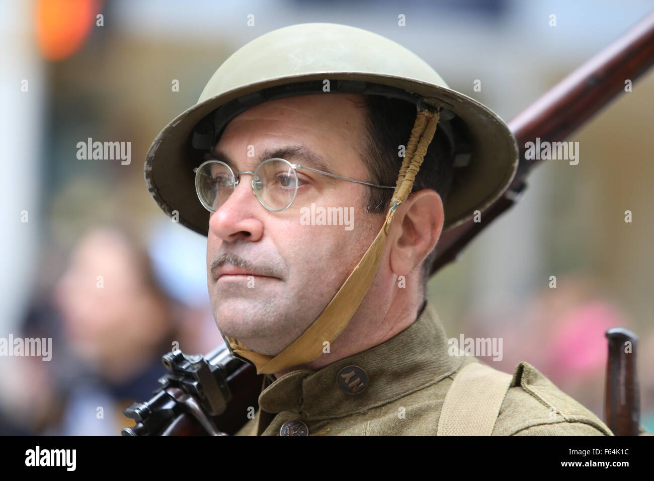New York City, United States. 10th Nov, 2015. Marchers in Great War ...