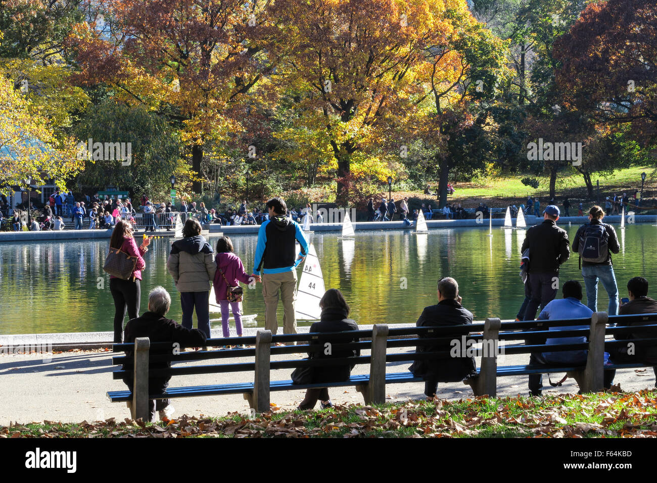 Conservatory Water in Central Park, New York City Stock Photo - Alamy