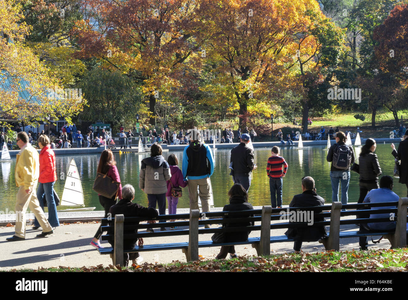 Conservatory Water in Central Park, New York City Stock Photo - Alamy