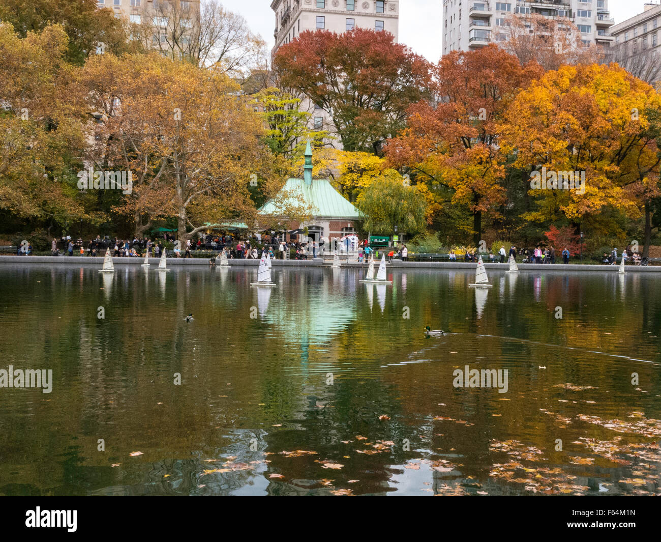 Conservatory Water in Central Park, New York City Stock Photo - Alamy