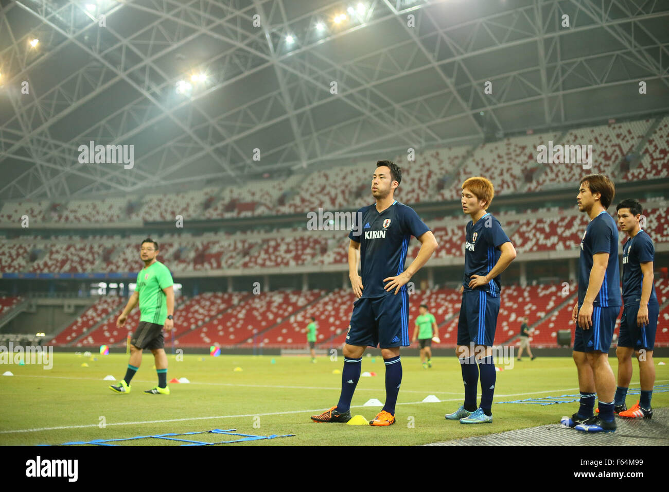 Singapore. 11th Nov, 2015. (L-R) Maya Yoshida, Genki Haraguchi, Shinji ...