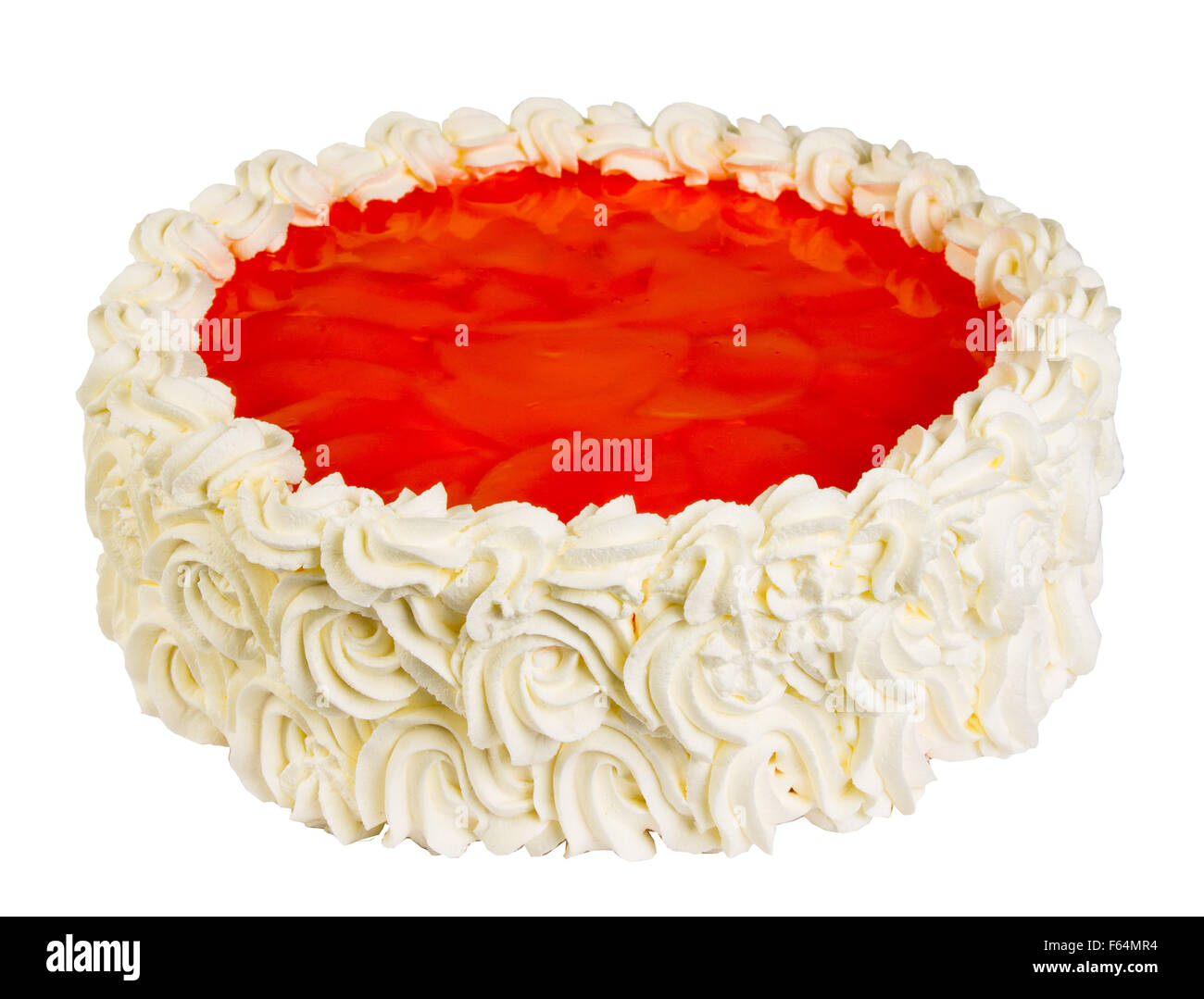 Delicious biscuit cake isolated on white background Stock Photo - Alamy