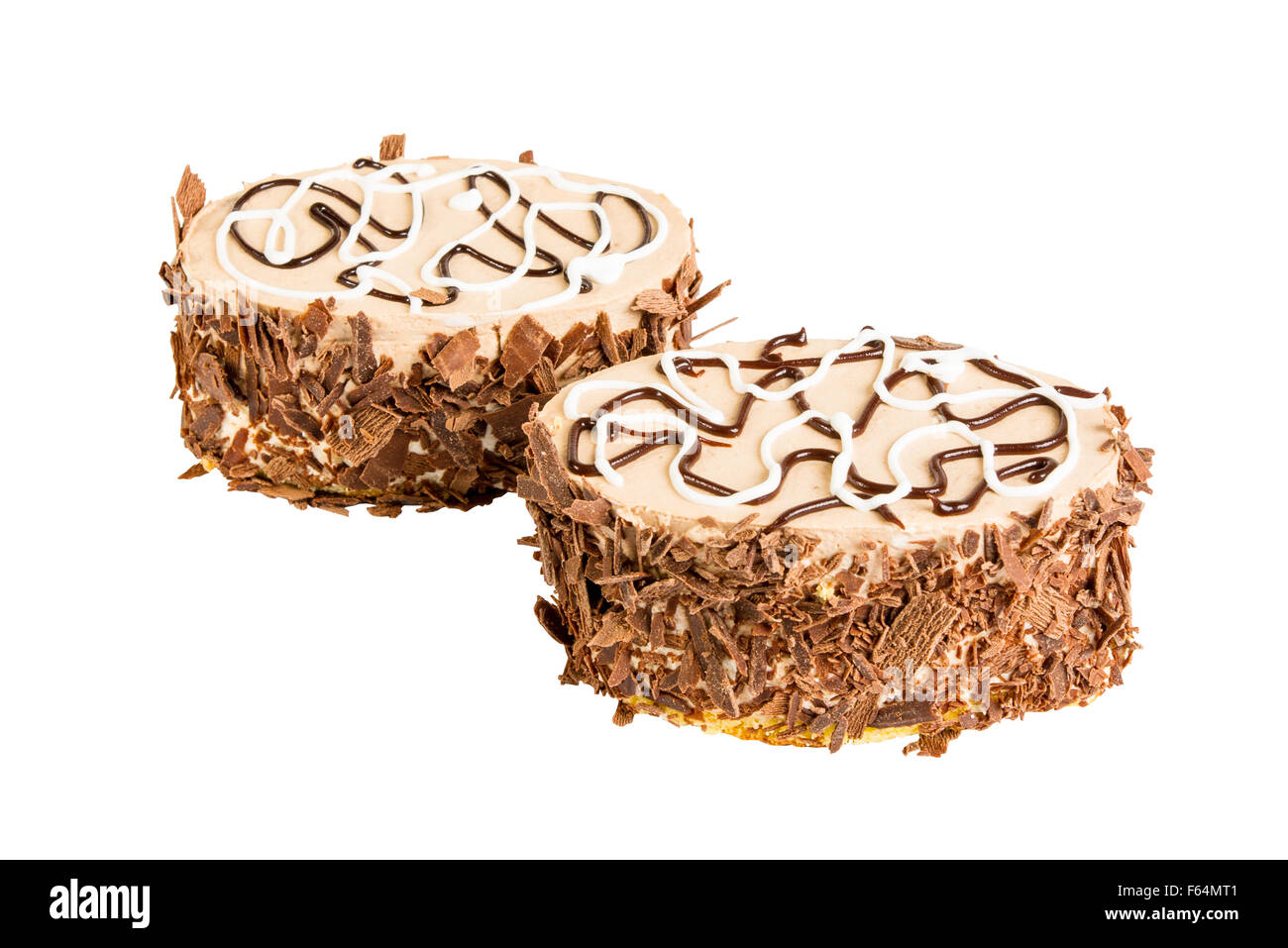 Delicious biscuit cake isolated on white background Stock Photo - Alamy