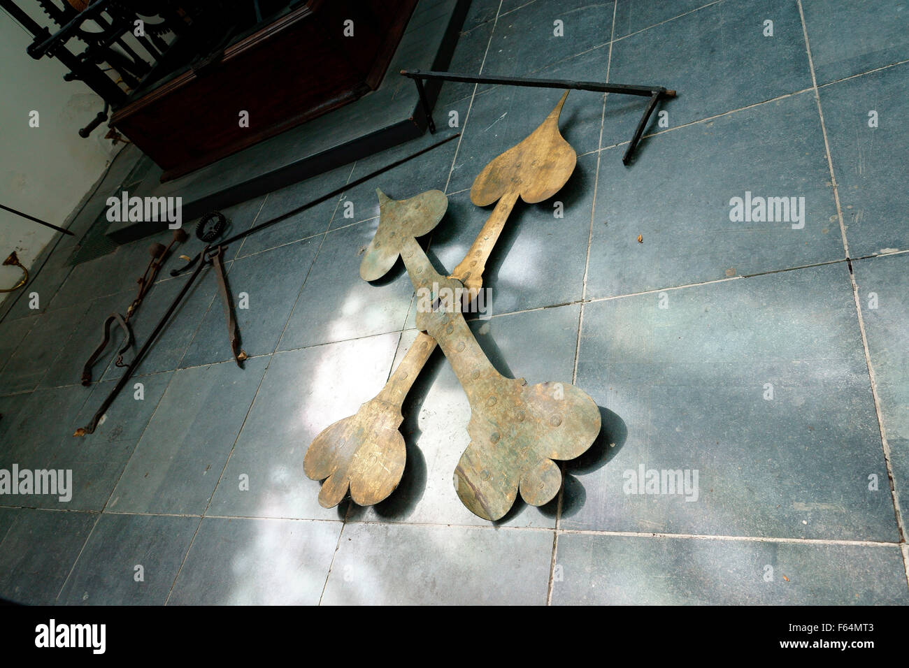 ORIGINAL HANDS DISPLAYED ON THE CHURCH FLOOR Stock Photo - Alamy