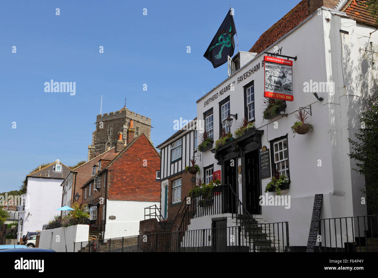 The historic Stag Inn flying the pirate flag, All Saints Street ...