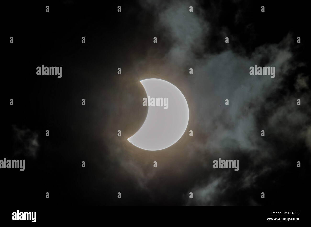 Partial Solar Eclipse Stock Photo - Alamy