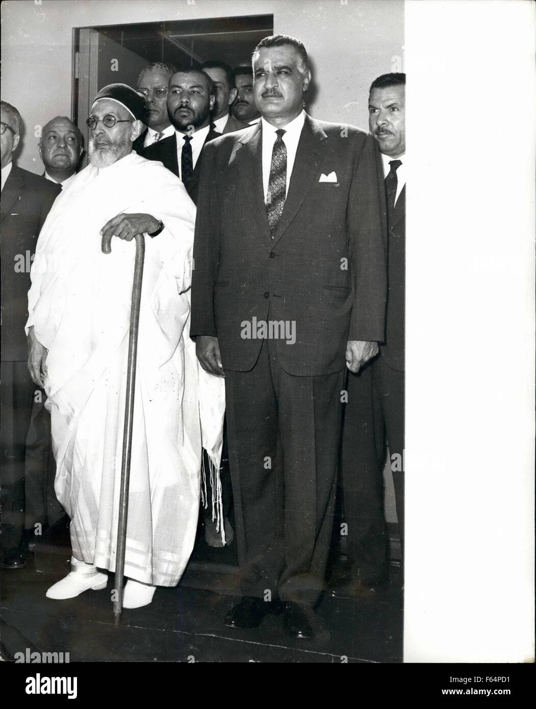 1968 - Old friends Nasser and King Idris: While deposed Libyan ruler ...