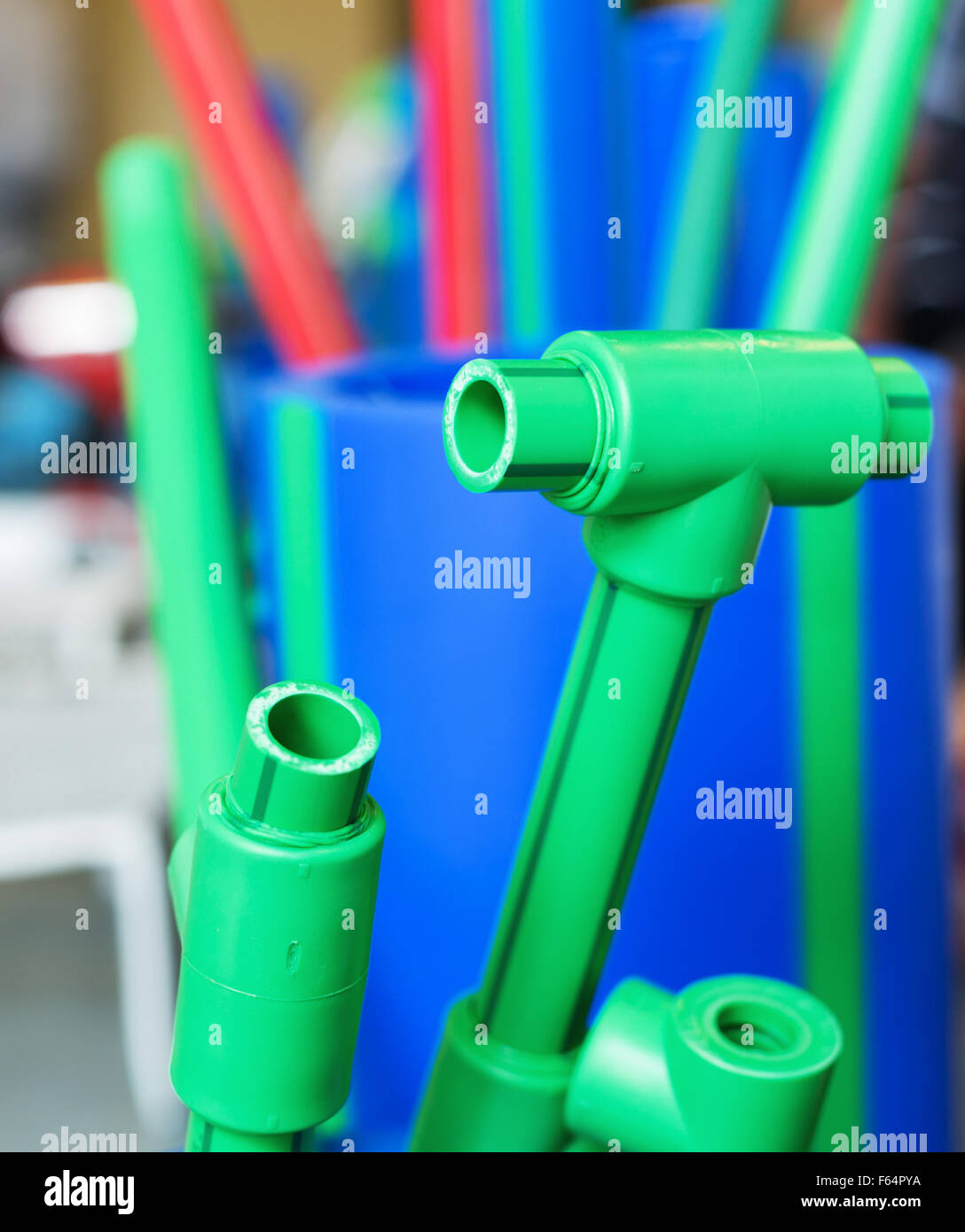 Samples of polymer pipes and fittings Stock Photo - Alamy