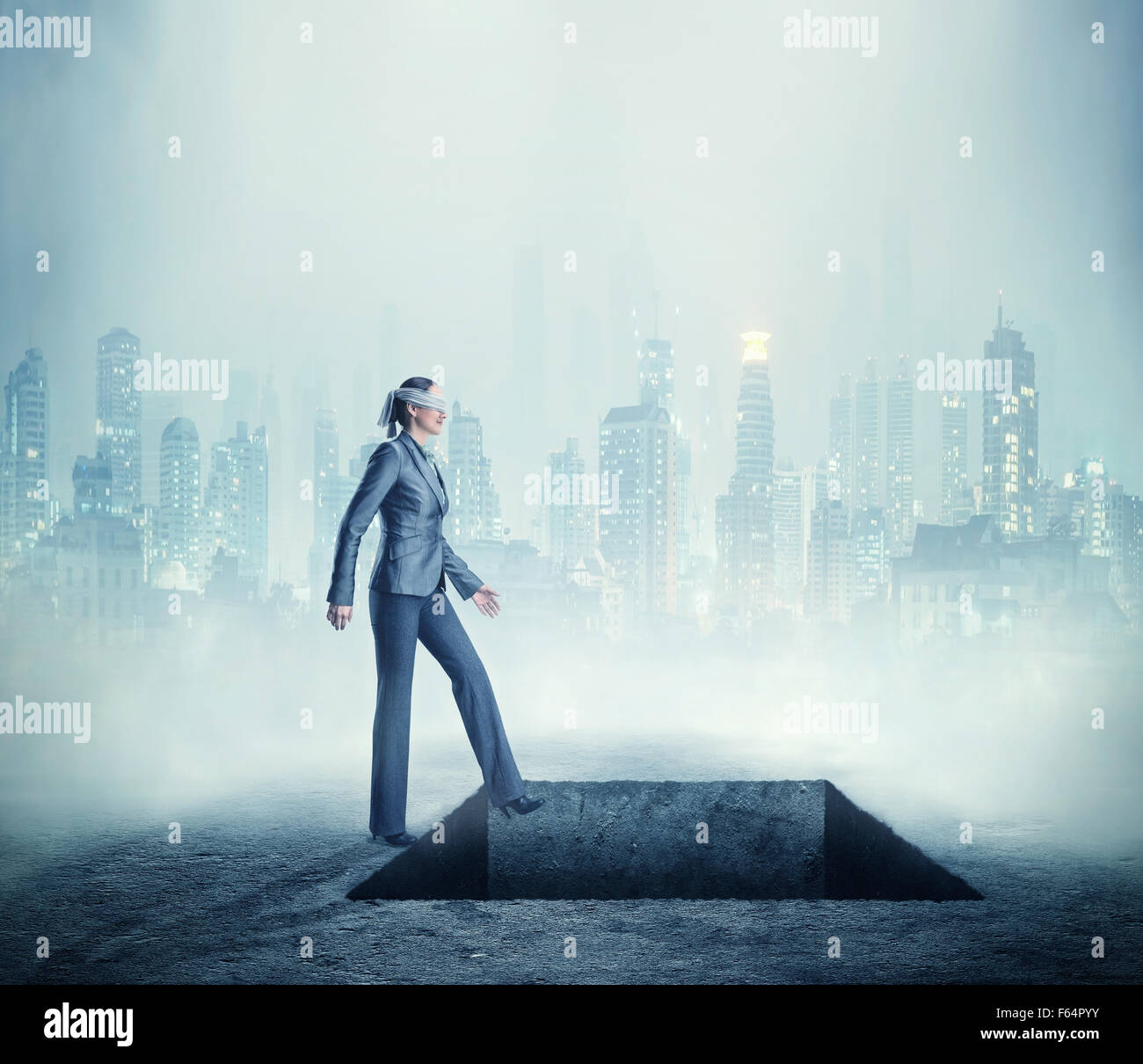 Blindfolded woman hi-res stock photography and images - Alamy