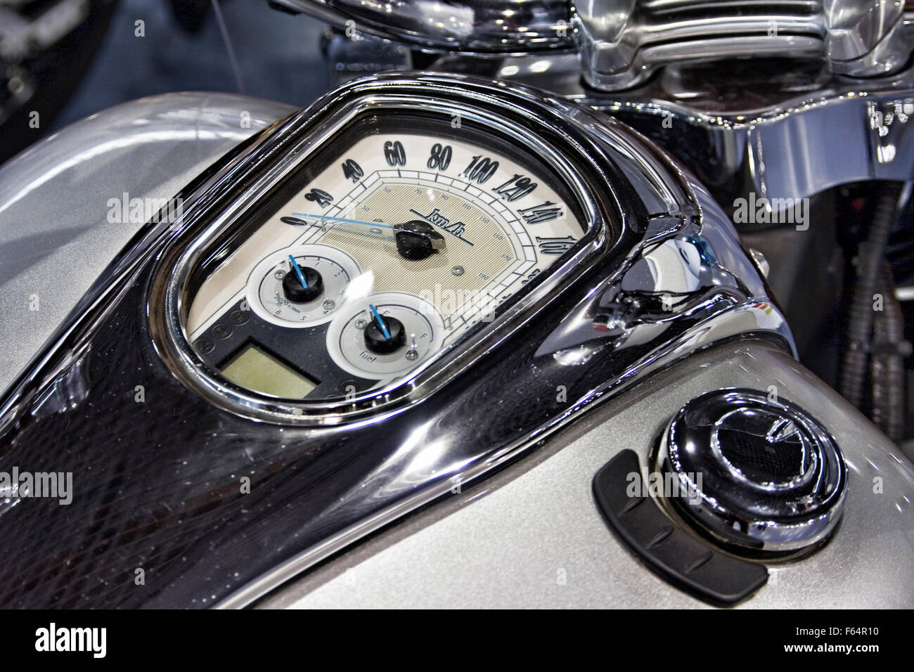 Retro motorcycle speedometer Stock Photo - Alamy