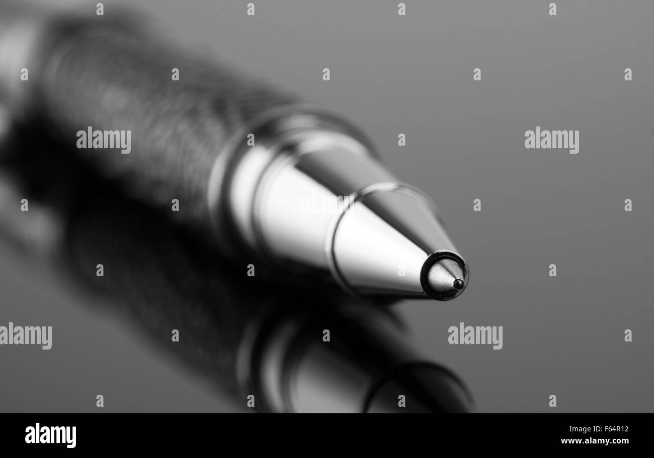 Close-up of ballpoint. Focus on tip Stock Photo - Alamy