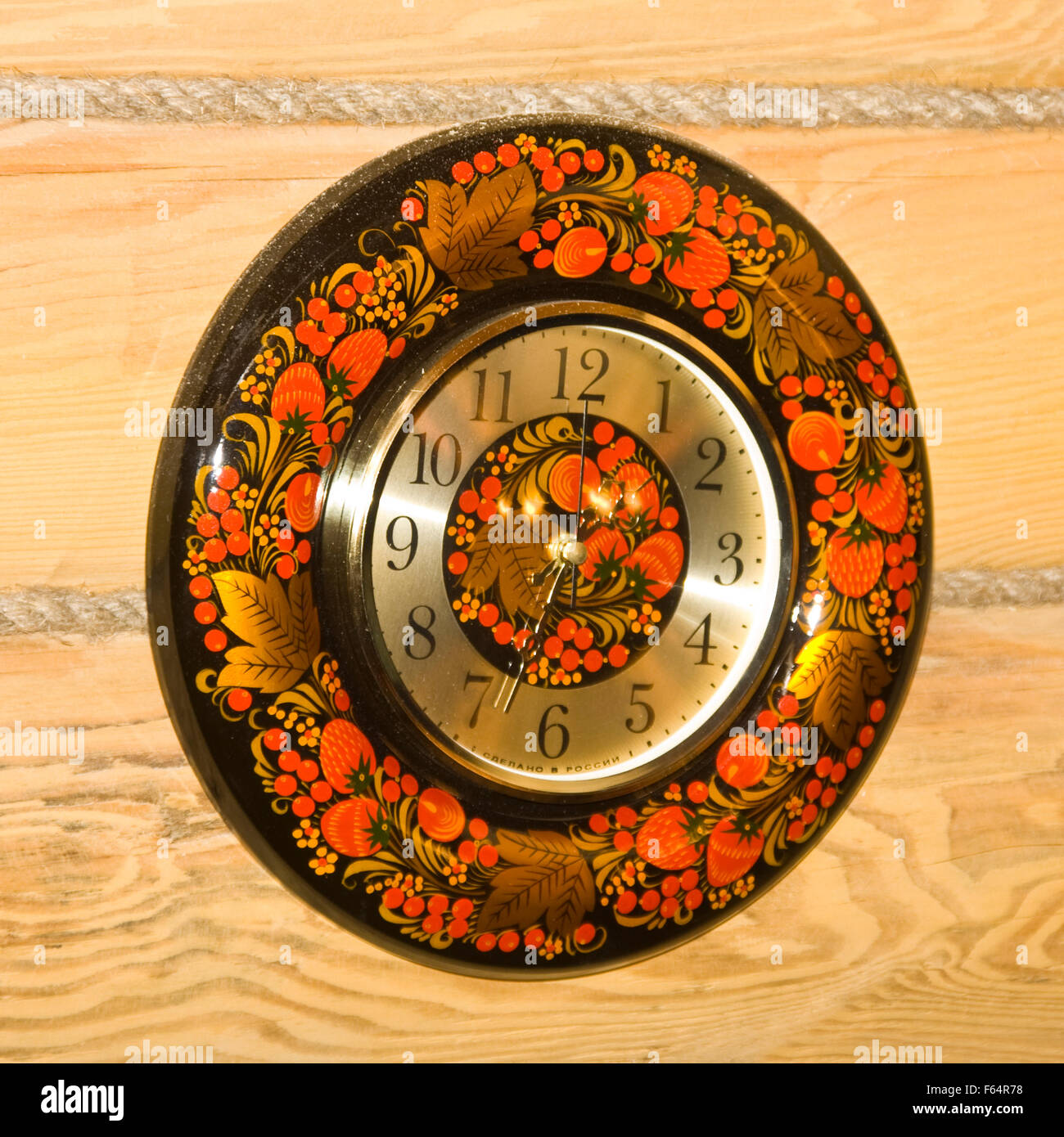 Traditional russian wall clock Stock Photo - Alamy