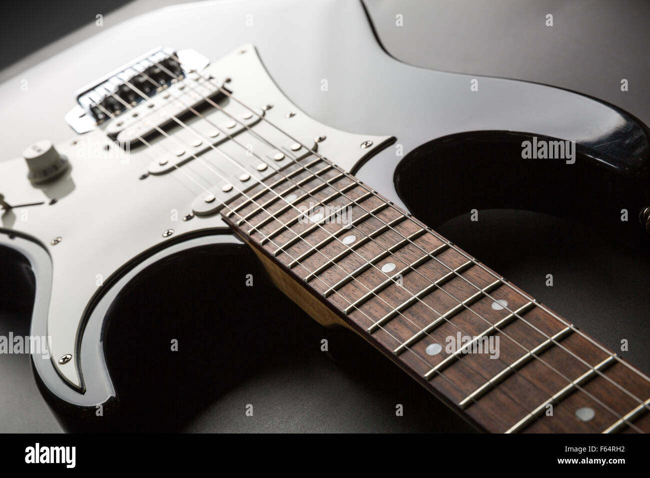 Tilt view of electric guitar Stock Photo - Alamy