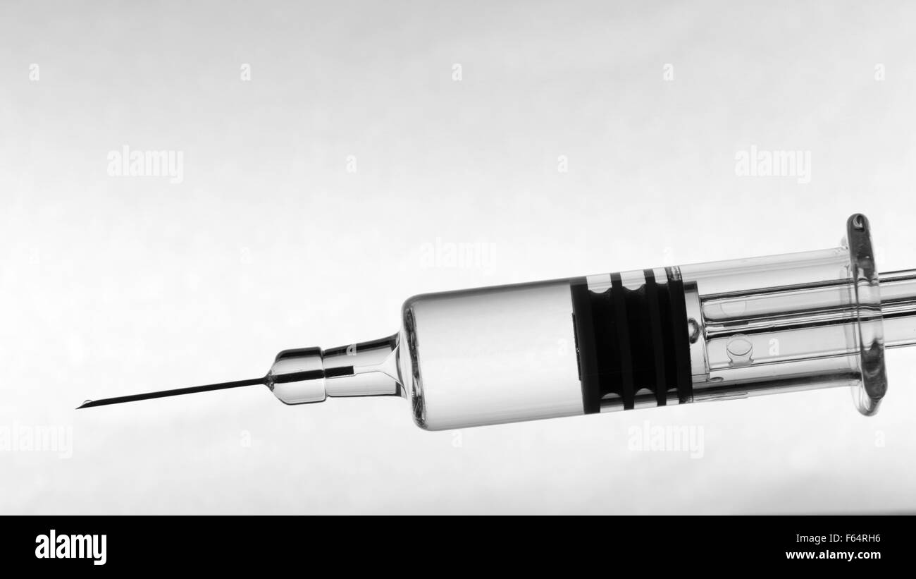 Drug injection equipment Black and White Stock Photos & Images - Alamy
