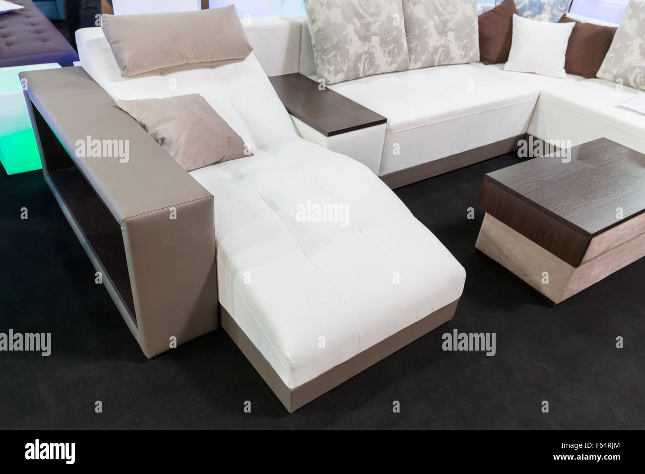 Modern soft furniture for living room Stock Photo - Alamy