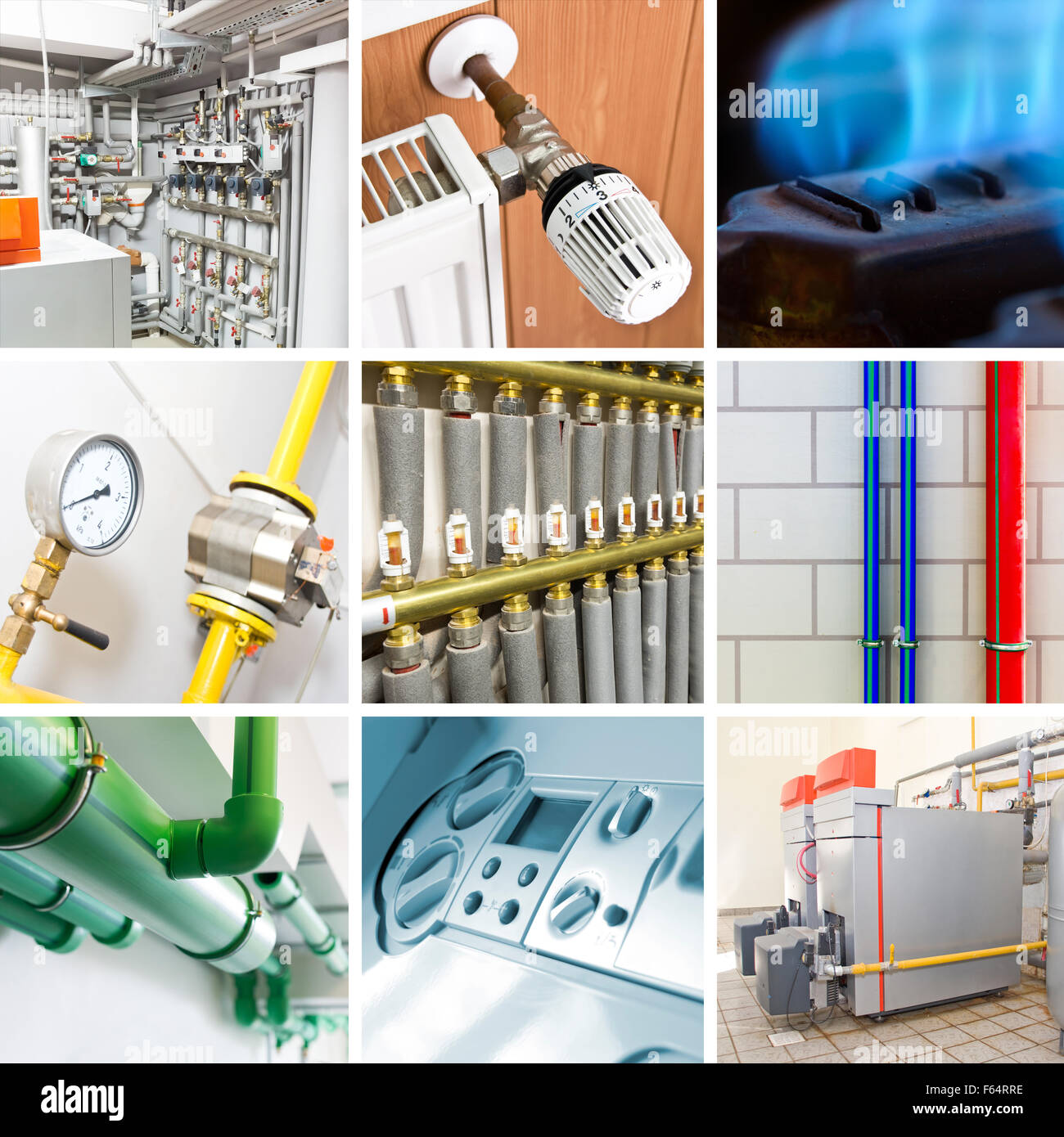 Different illustration of modern heating system Stock Photo - Alamy