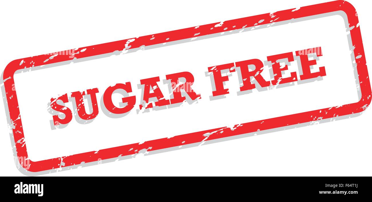 Red rubber stamp vector for sugar free food concept Stock Vector Image ...
