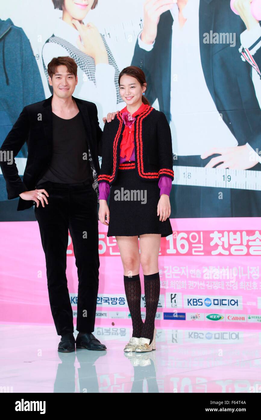 Ji-seob So£¬Min-a Shin and Super Junior-M Henry attend the press ...