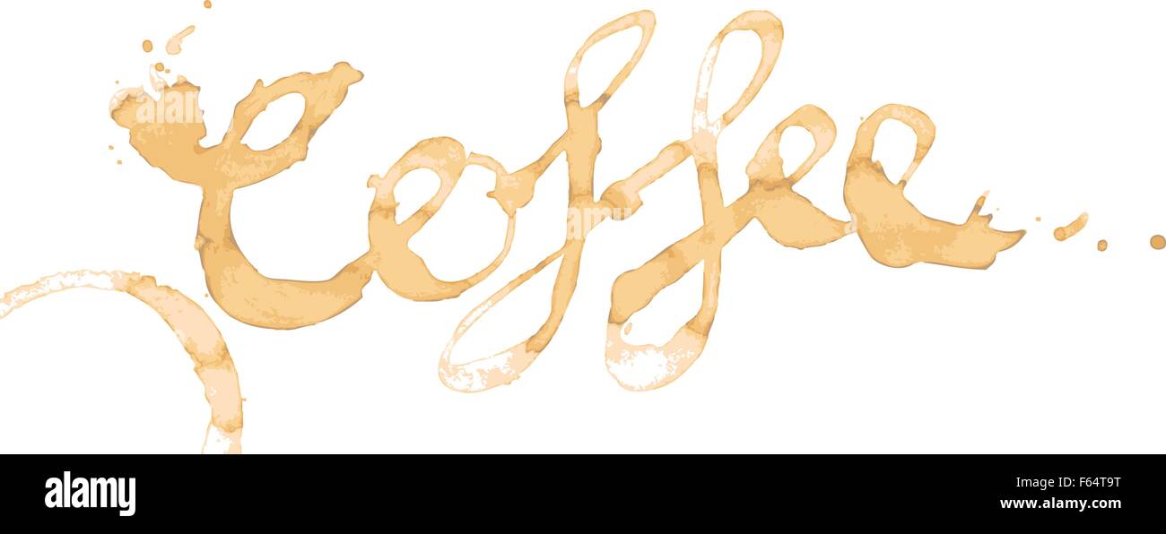 Word caffeine written coffee Stock Vector Images - Alamy