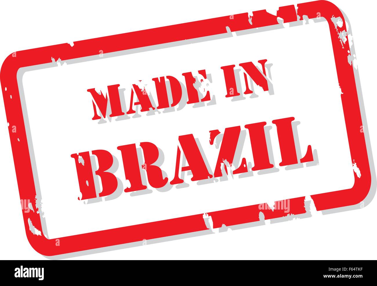 Red rubber stamp vector of Made In Brazil Stock Vector Image & Art - Alamy