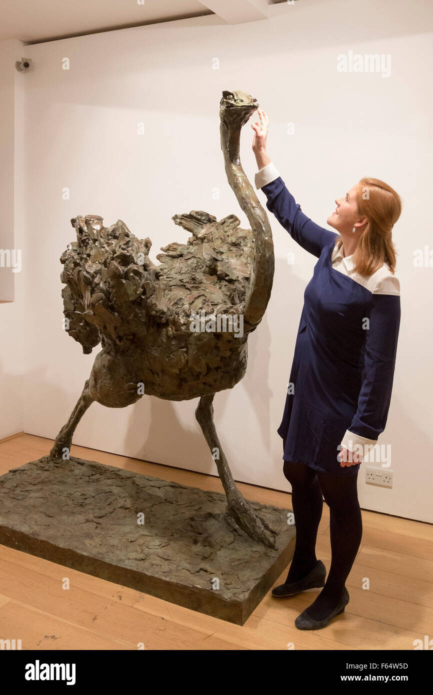 London, UK. 11 November 2015. Exhibition of British sculptor Mark ...