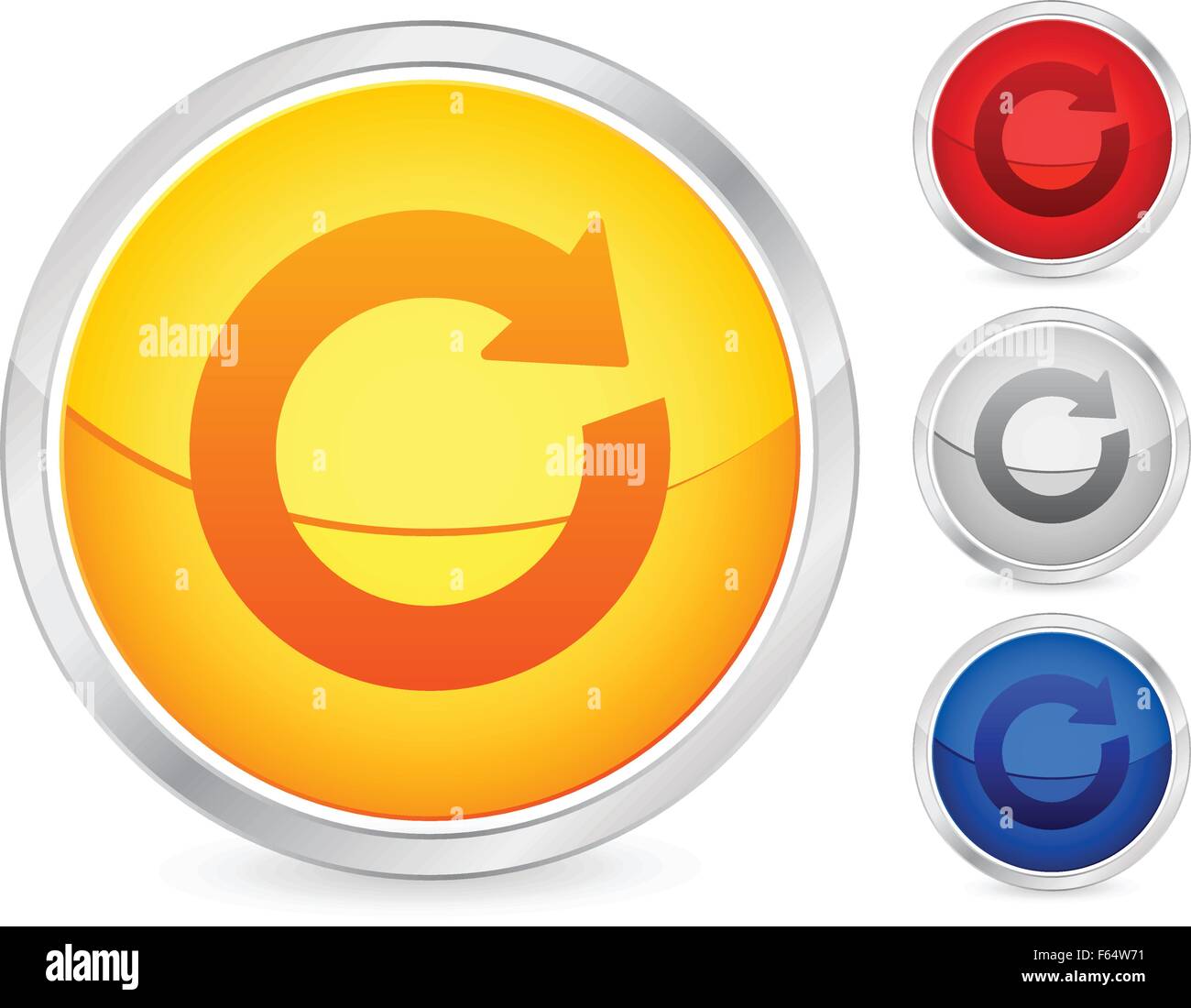 reload buttons set on a white background. Vector illustration Stock ...