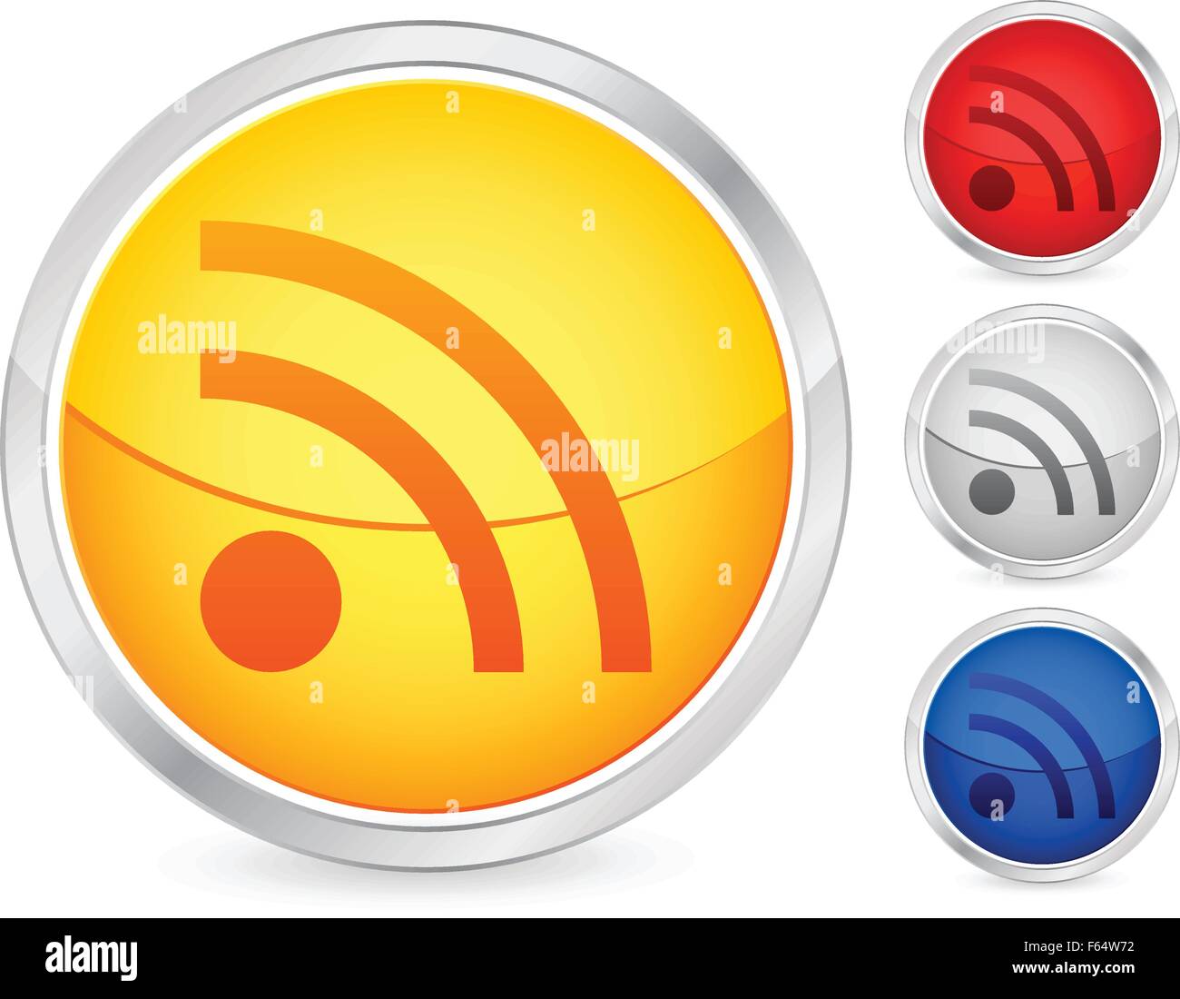 rss button 2s set on a white background. Vector illustration Stock ...