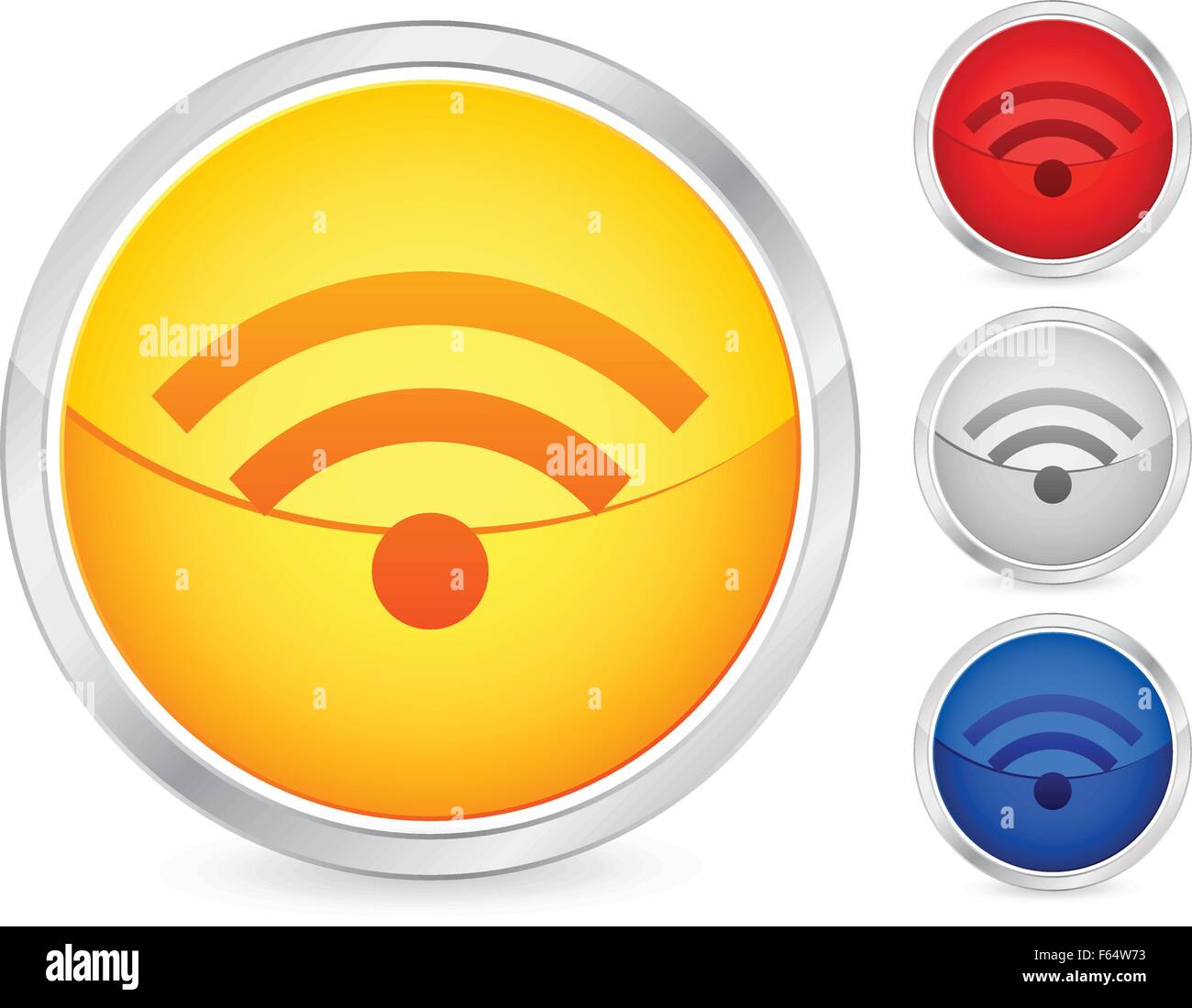 rss buttons set on a white background. Vector illustration Stock Vector ...