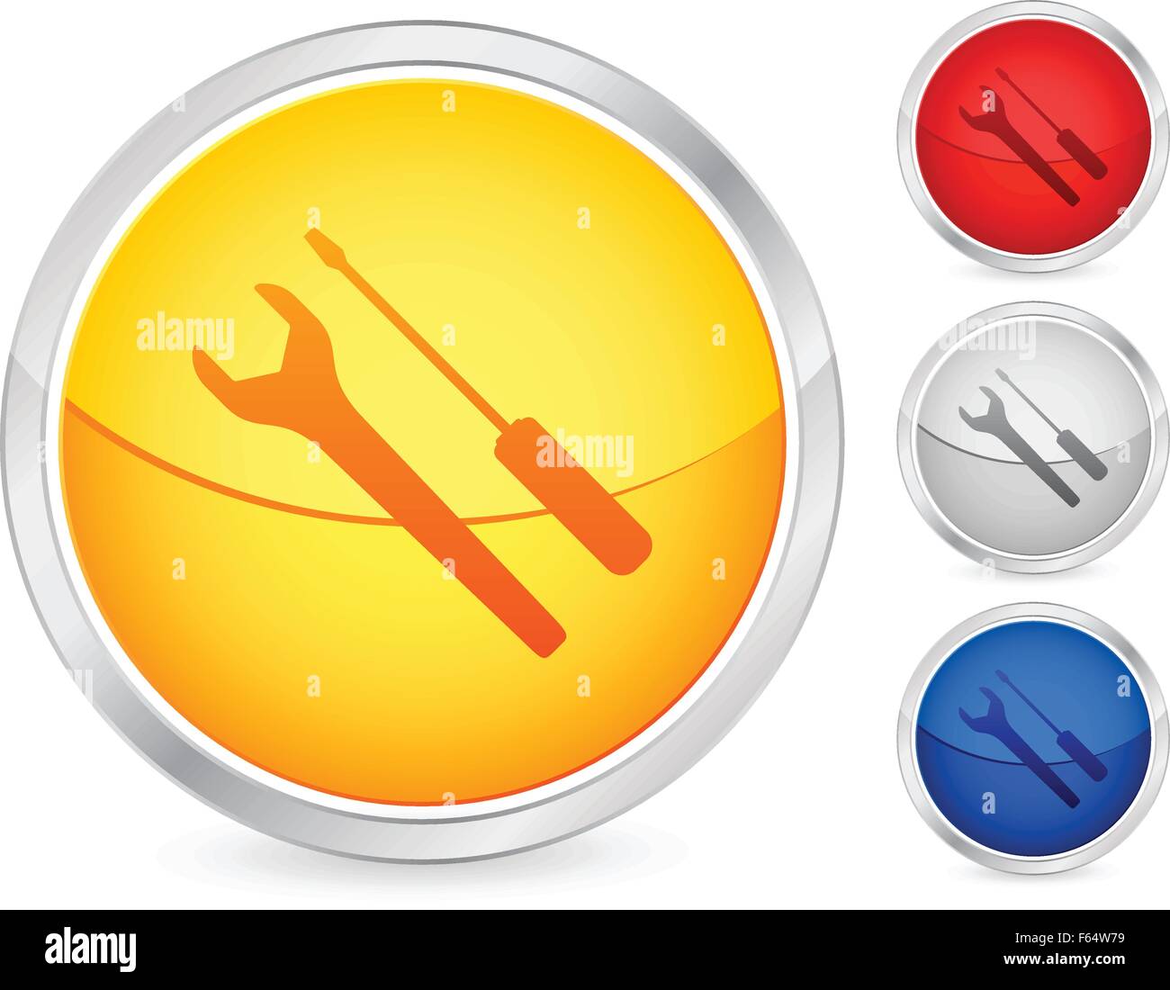tools buttons set on a white background. Vector illustration Stock ...