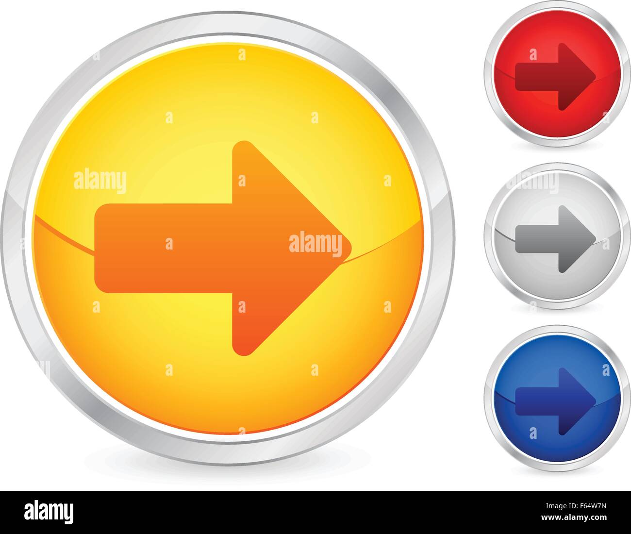 arrow right buttons set on a white background. Vector illustration ...