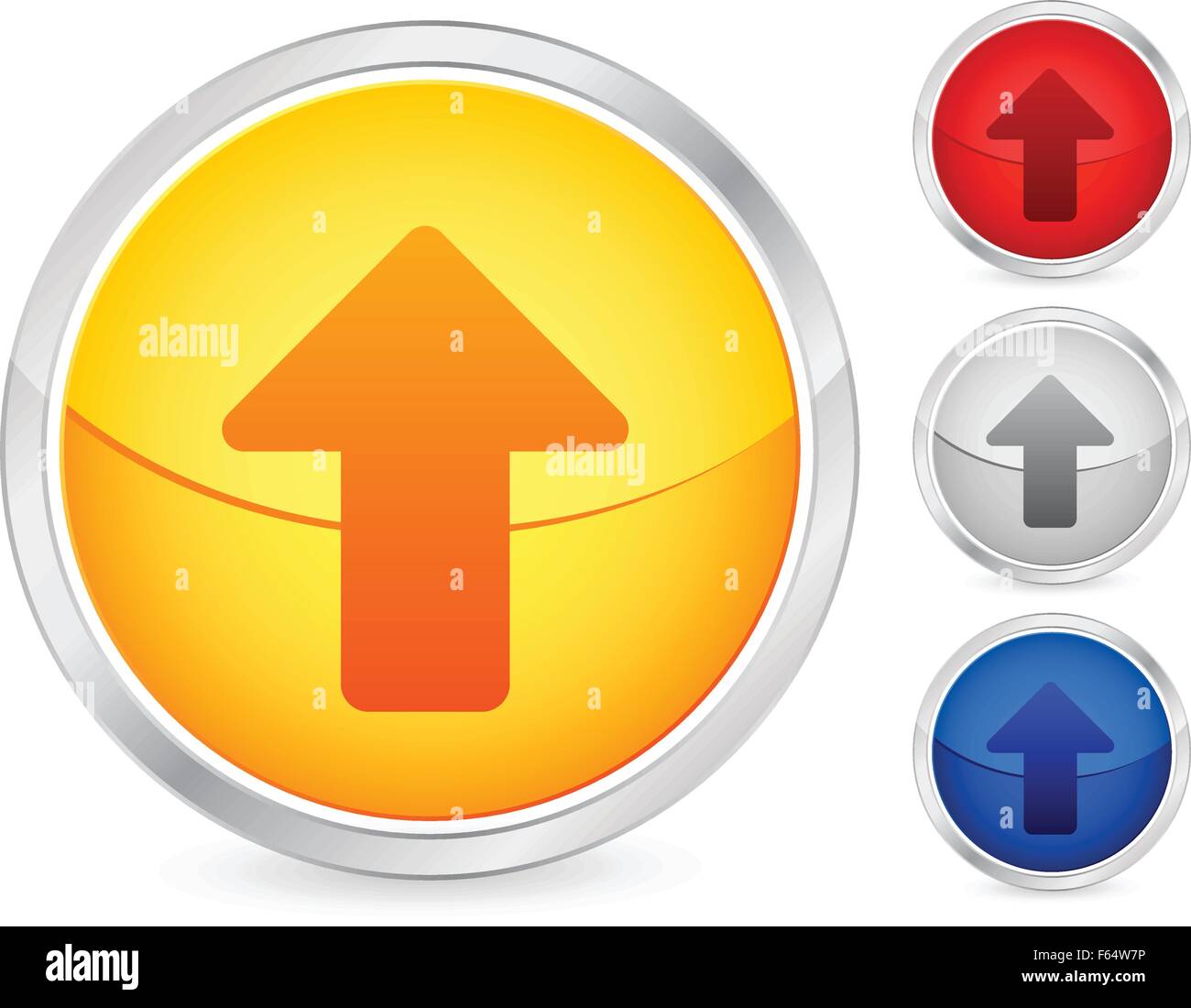 arrow up buttons set on a white background. Vector illustration Stock ...