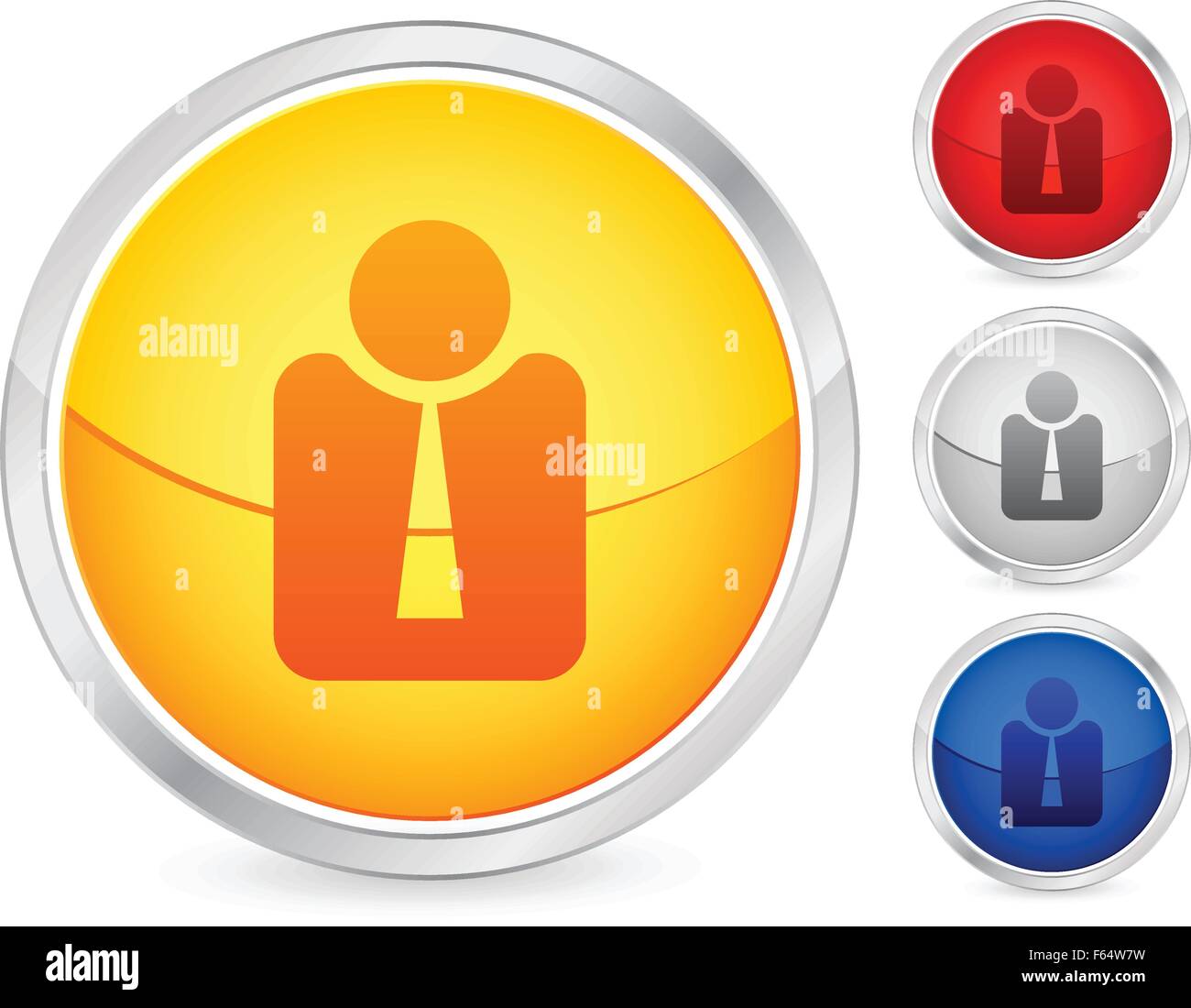 businessman buttons set on a white background. Vector illustration ...