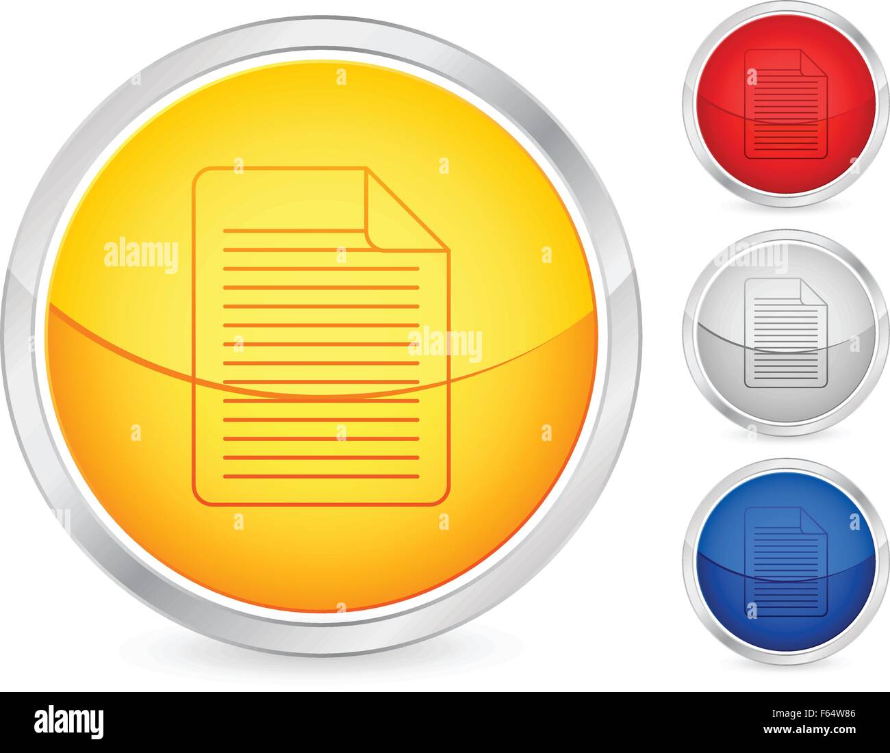 document buttons set on a white background. Vector illustration Stock ...