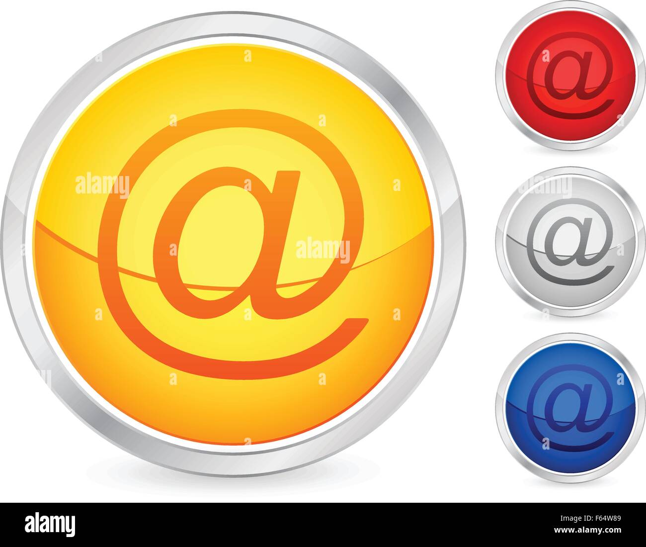 email buttons set on a white background. Vector illustration Stock ...
