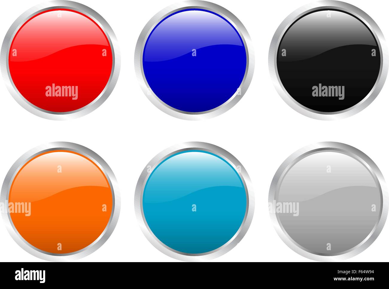 Empty glossy buttons on a white background. Vector illustration Stock ...