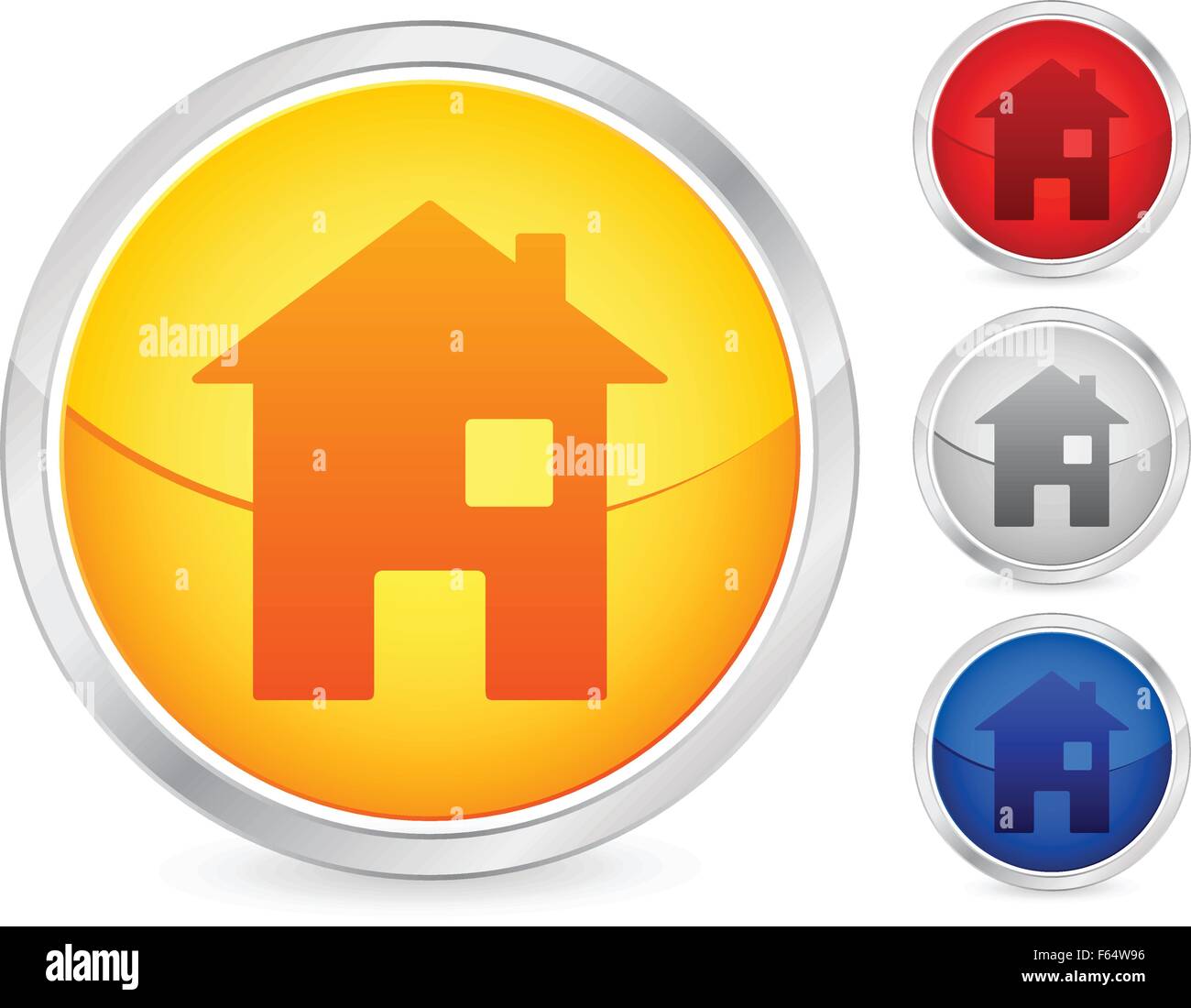 house buttons set on a white background. Vector illustration Stock ...